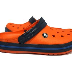CROCS | Shoes | Crocs Crocband Tangerine Navy Relaxed Fit Clog | Poshmark